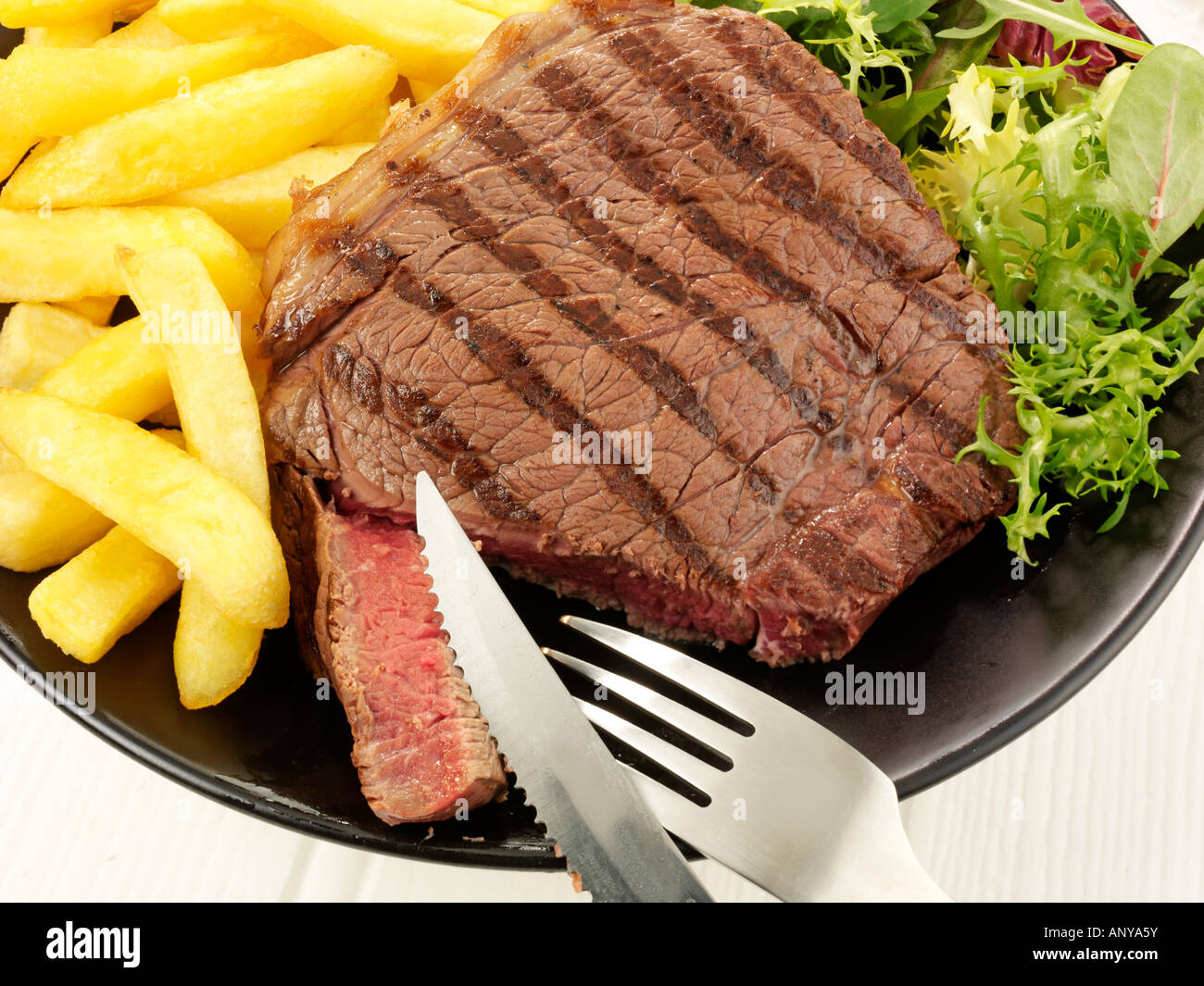 RUMP STEAK MEAL Stock Photo - Alamy