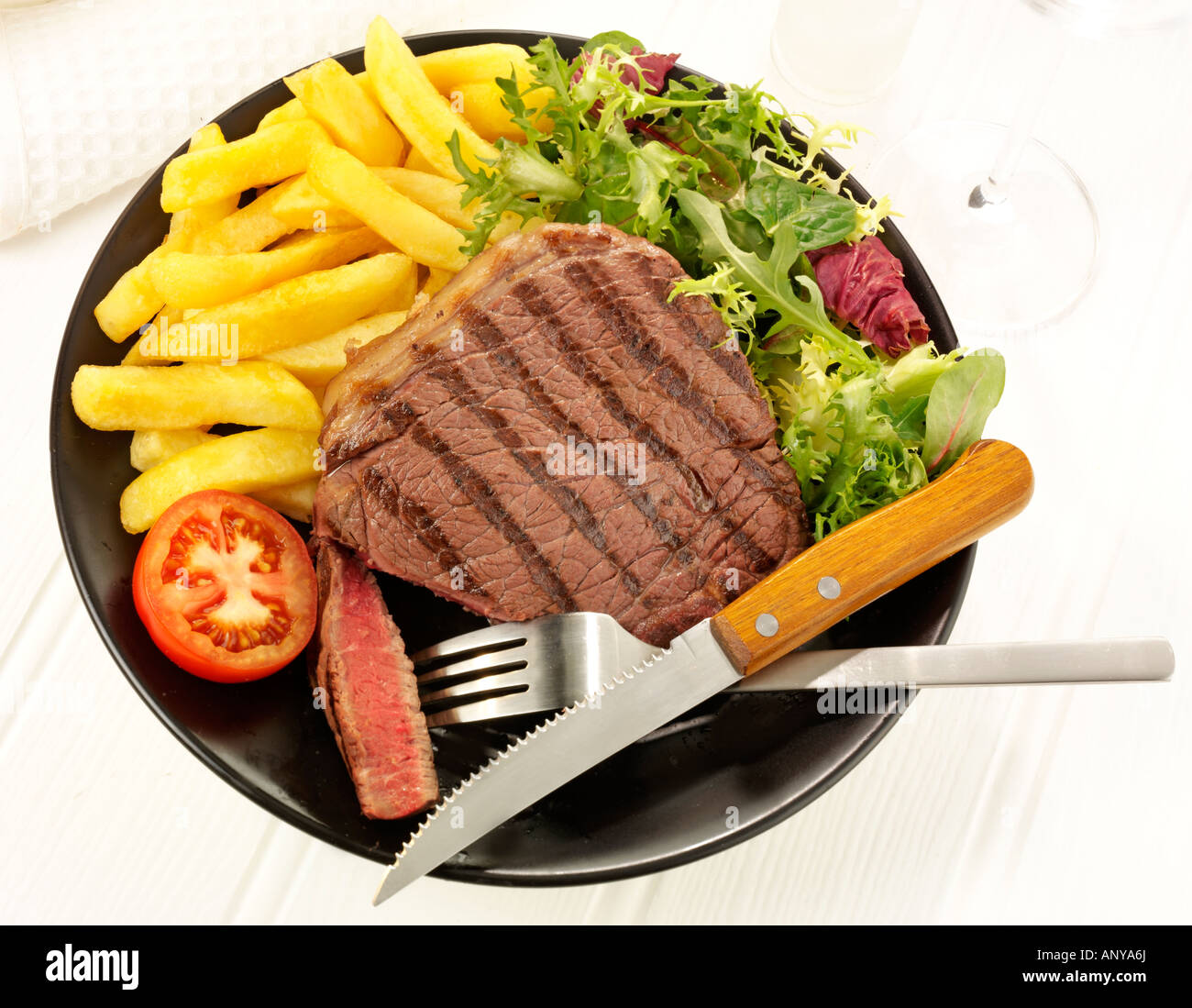 RUMP STEAK MEAL Stock Photo - Alamy
