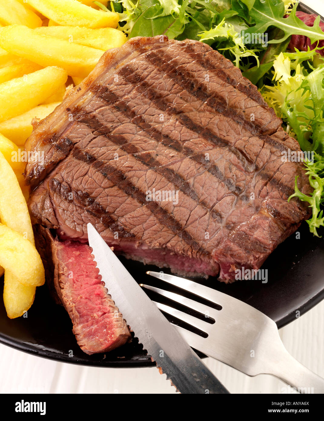 RUMP STEAK MEAL Stock Photo - Alamy
