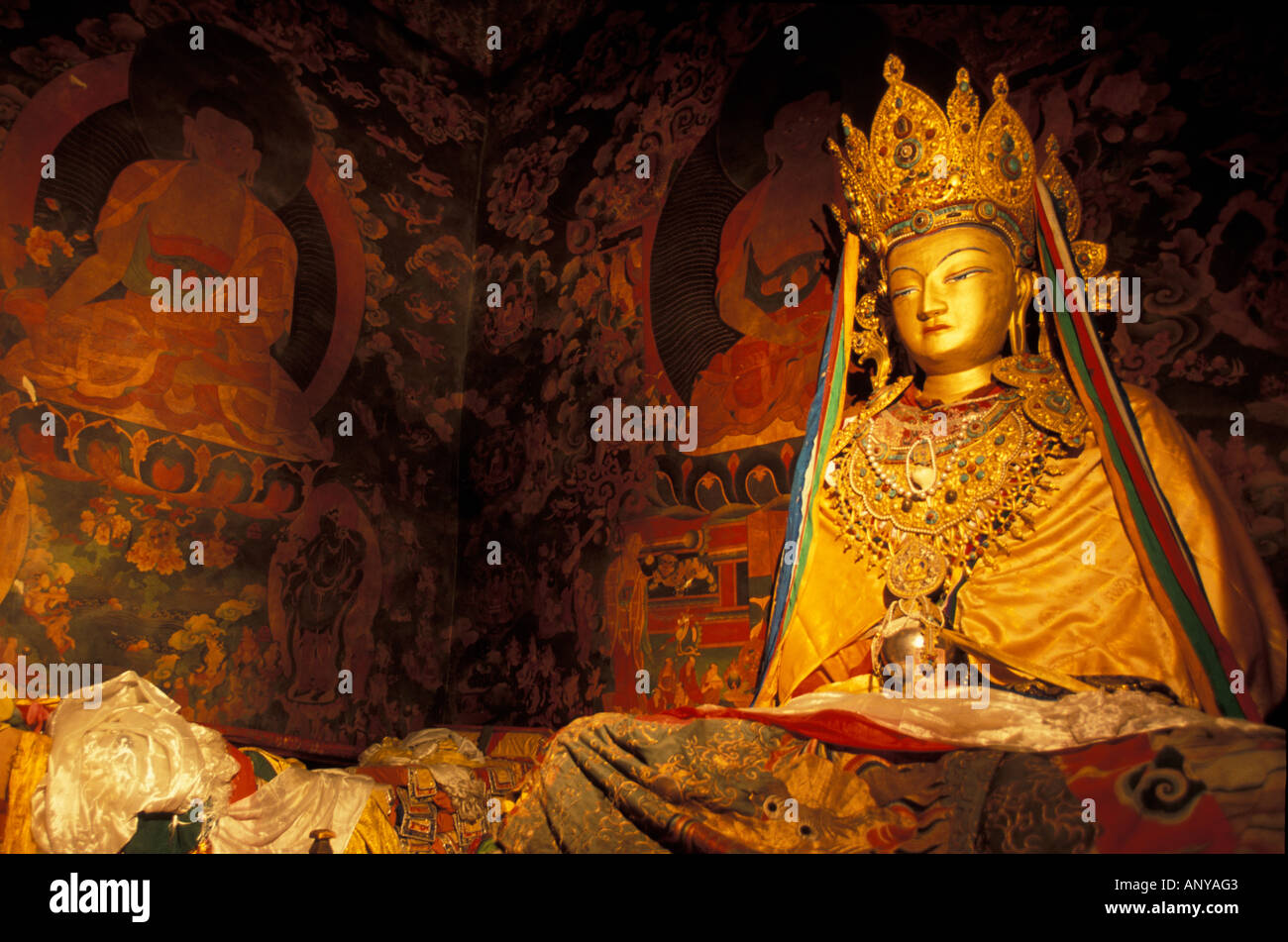 Tibet, Lhasa, Monastery Statue Stock Photo - Alamy