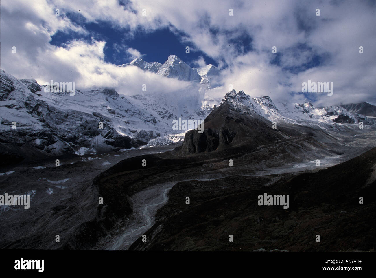 Tibet, Kangshung valley - Chomolonzo Stock Photo - Alamy