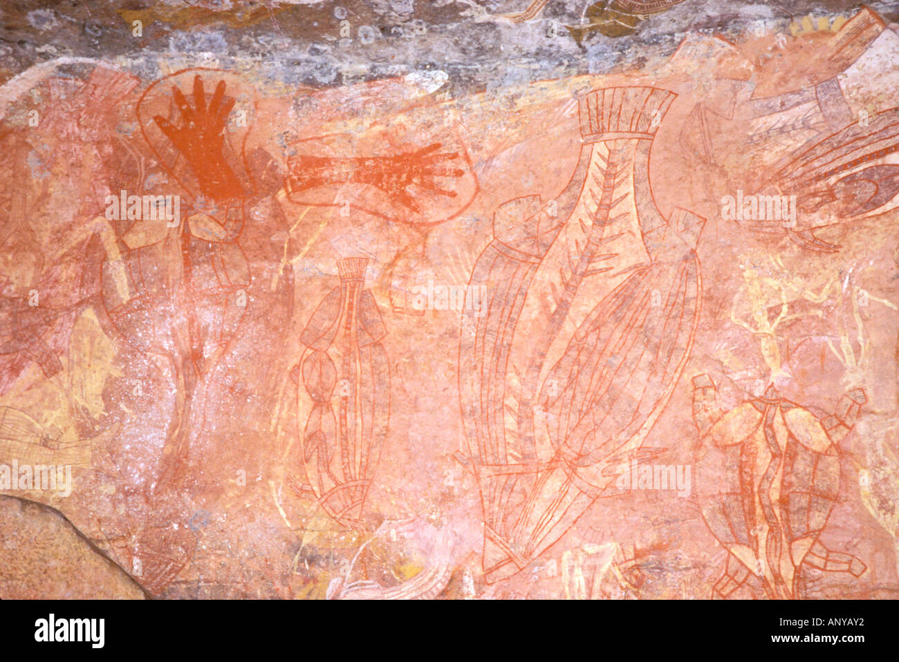 Australia, the Kimberley, Raft Point. Wandjina figures, aboriginal ...