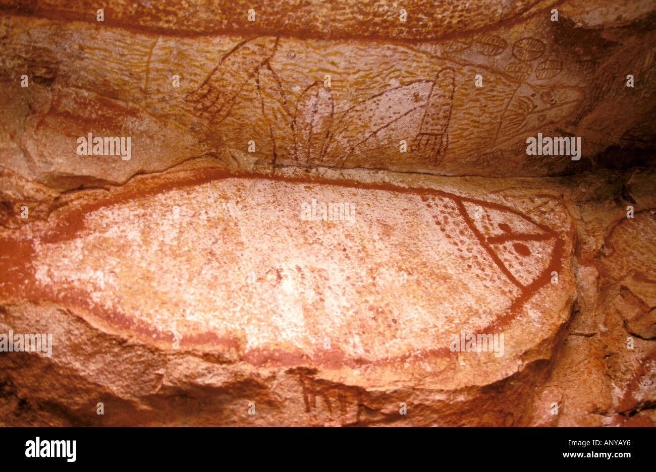 Australia, the Kimberley, Raft Point. Wandjina figures, aboriginal ...