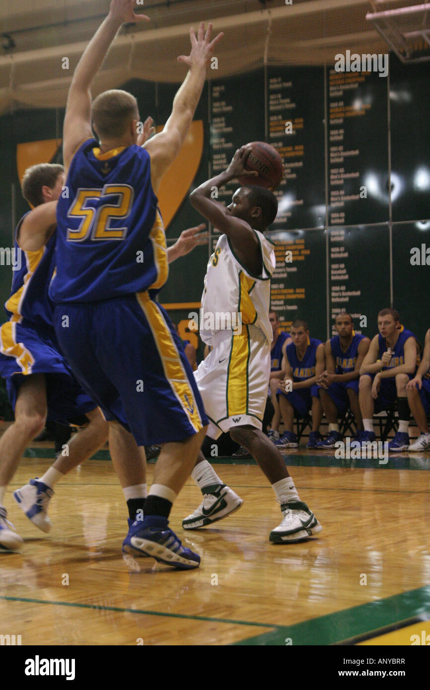 Wayne State University Men's Basketball Stock Photo - Alamy