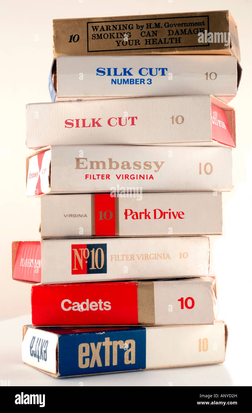 Old Cigarette Packets Stock Photo - Alamy