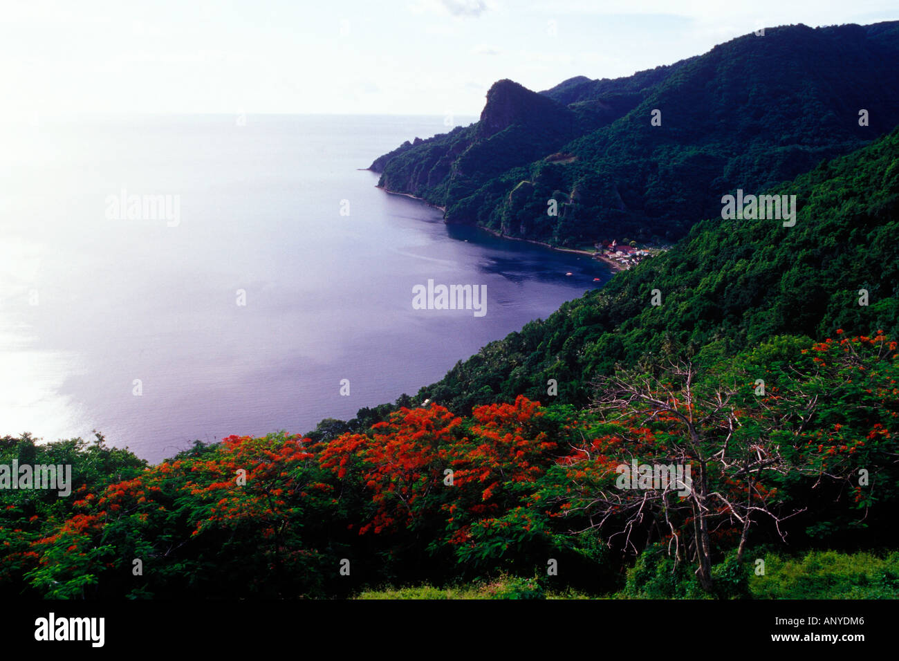 Soufriere, Soufriere Bay, Southern Coast, Dominica, Caribbean Stock ...