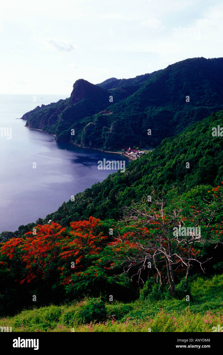 Soufriere, Soufriere Bay, Southern Coast, Dominica, Caribbean Stock ...