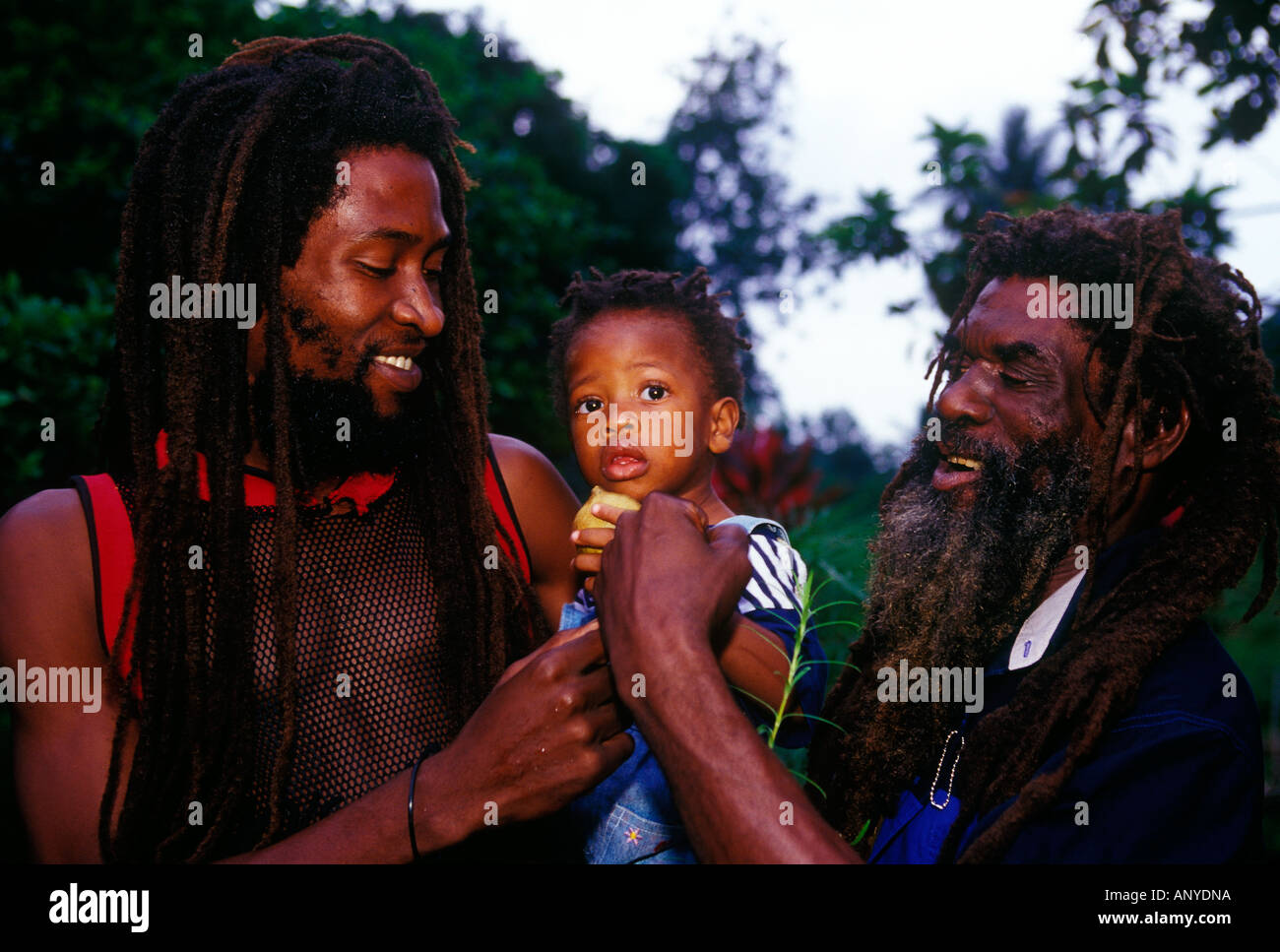 Moses James with Moses Jr. and Sinia, three generations, live in the ...