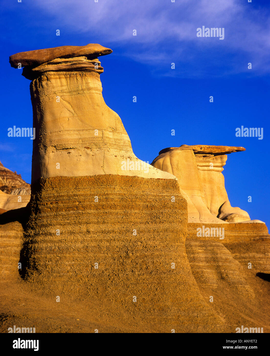 Canada, Alberta, Hoodoos near Drumheller Stock Photo - Alamy