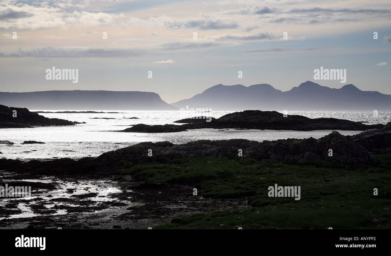 Scotland landscape - Arisaig, Scotland, looking out over the sea to the ...