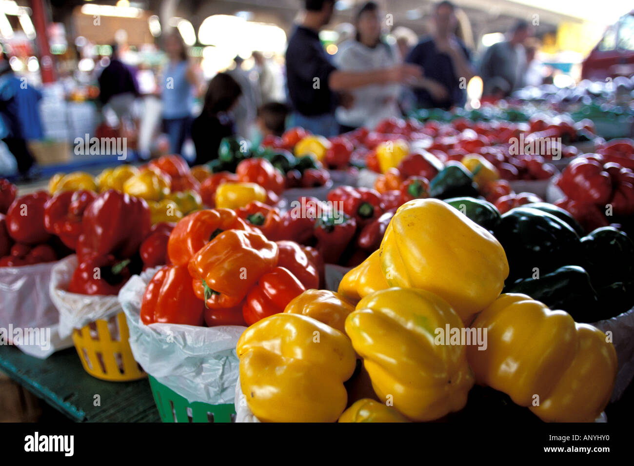 Farmers market montreal quebec jean talon produce hi-res stock ...