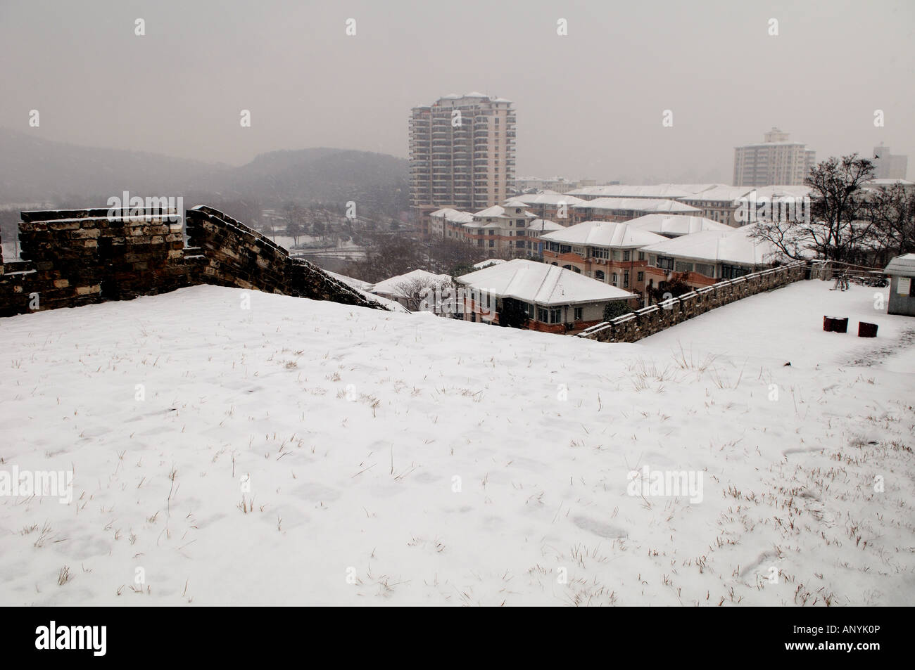 The Nanjing wall in a snow storm Stock Photo - Alamy