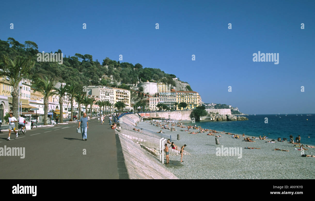 France, Nice, Beach and Promenade des Anglais Stock Photo - Alamy