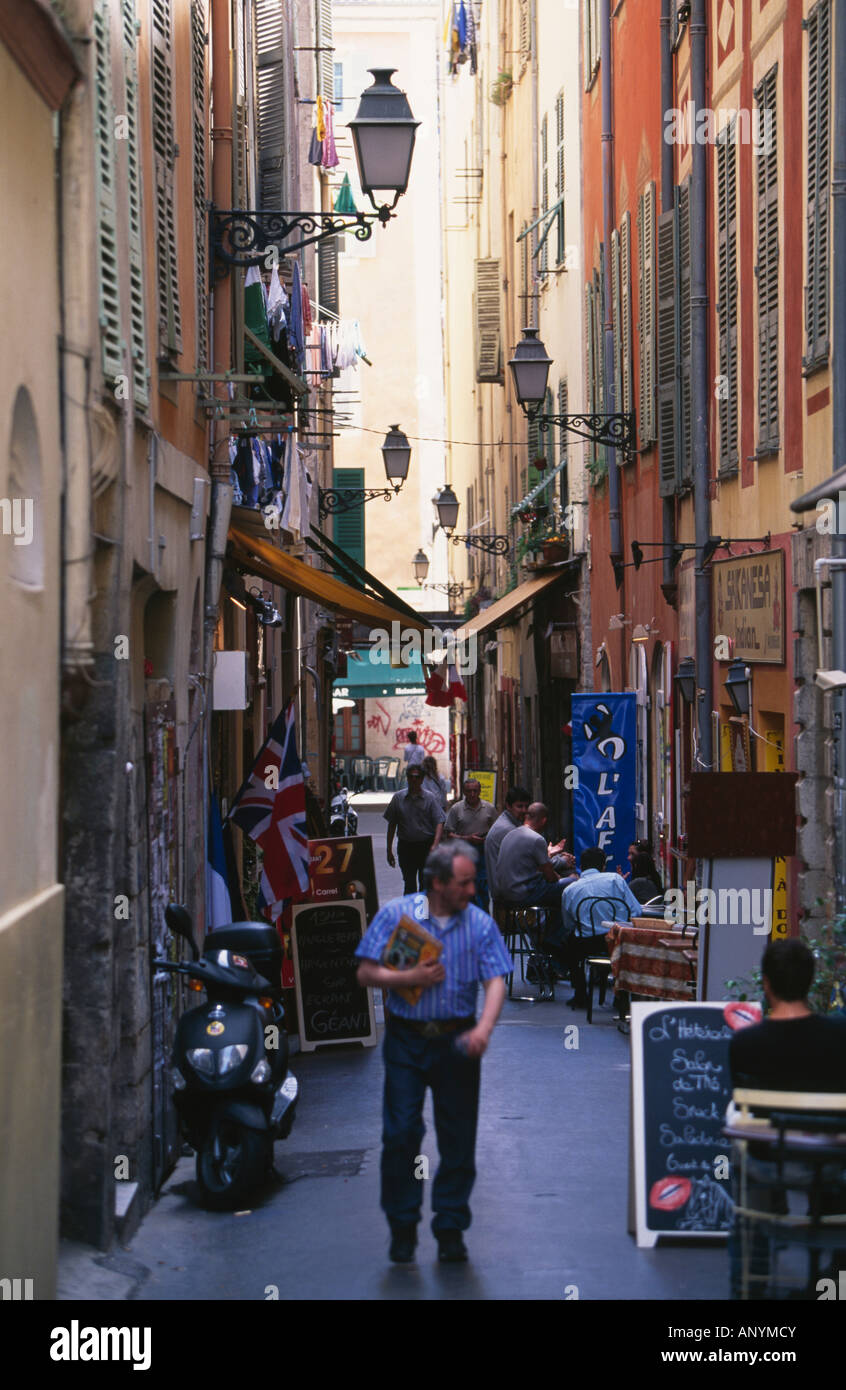 South France Pedestrian Street Scene High Resolution Stock Photography ...