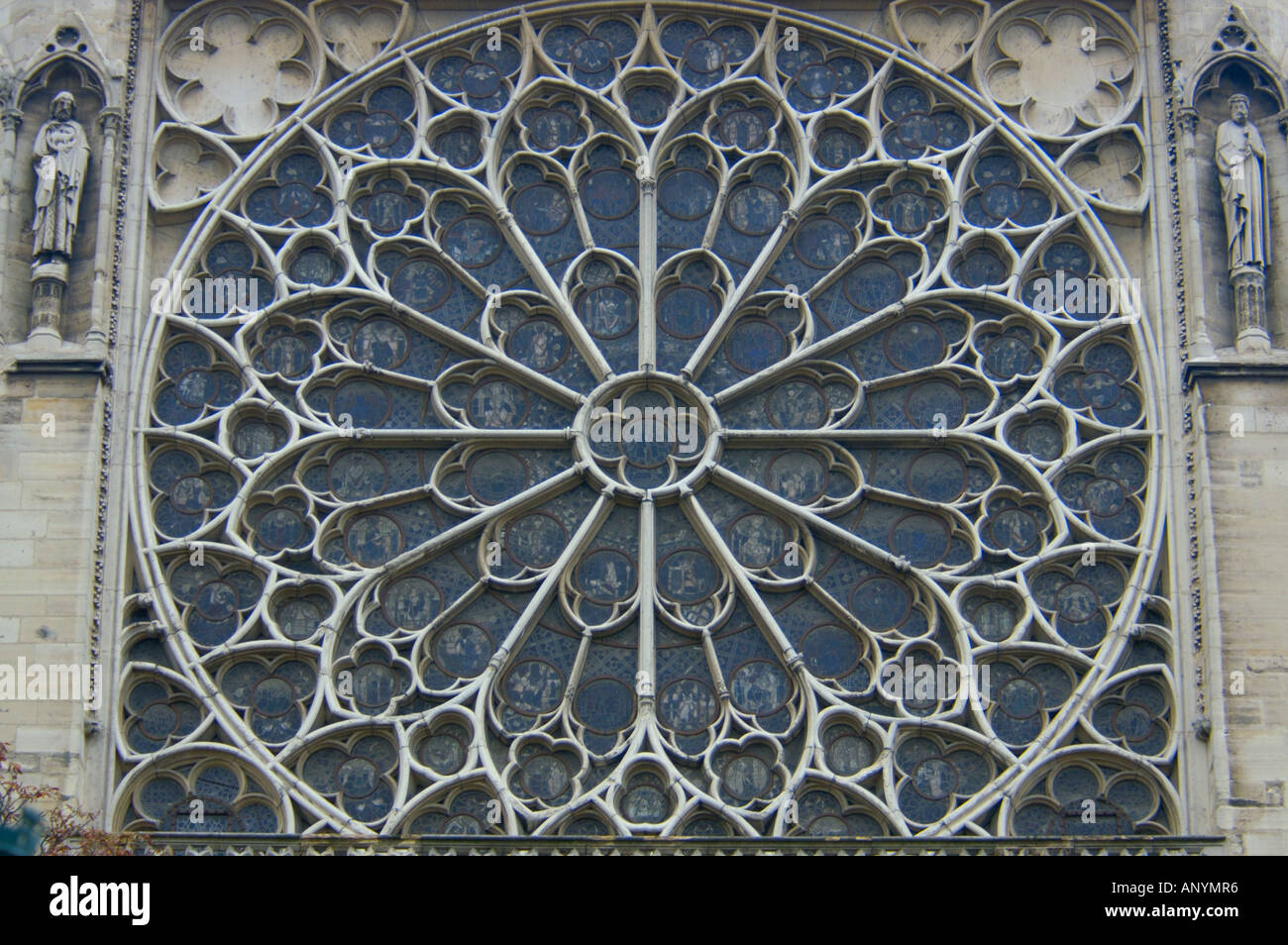 France, Paris, South Rose Window of Notre-Dame Stock Photo - Alamy