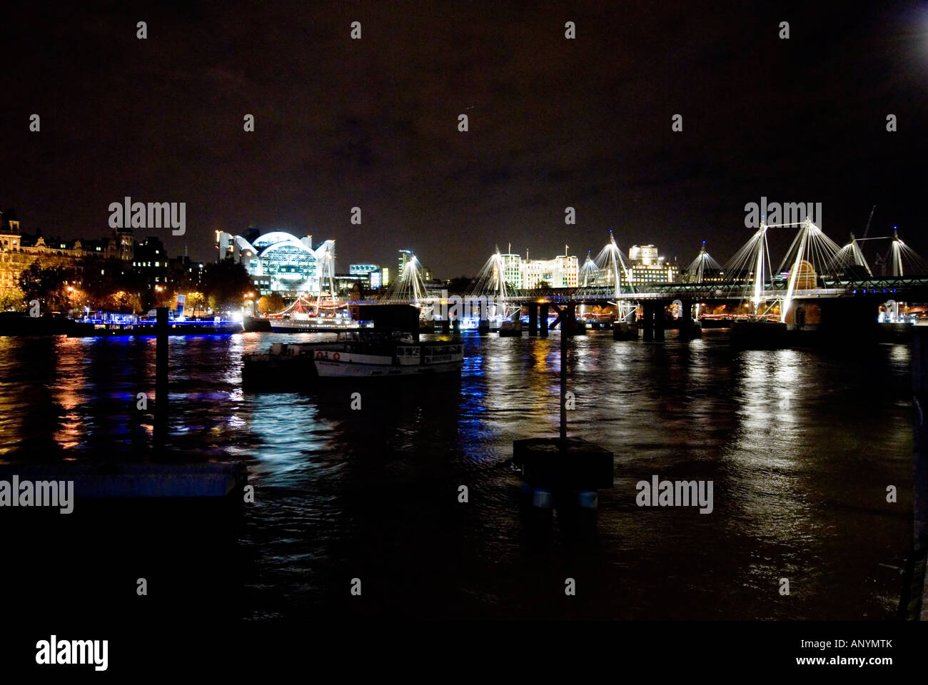 River Thames in London By Night Stock Photo - Alamy