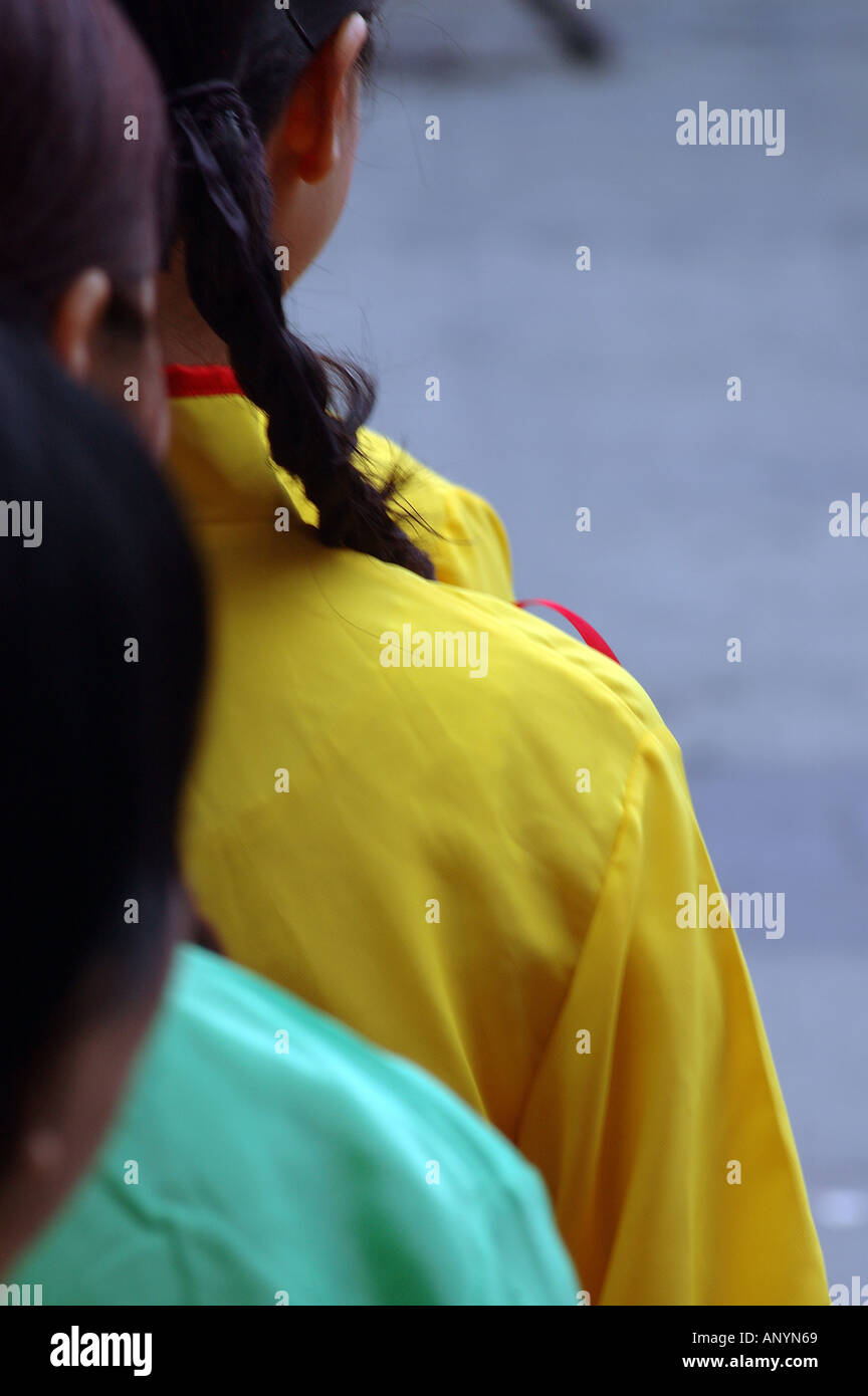 Girls standing in line Stock Photo - Alamy