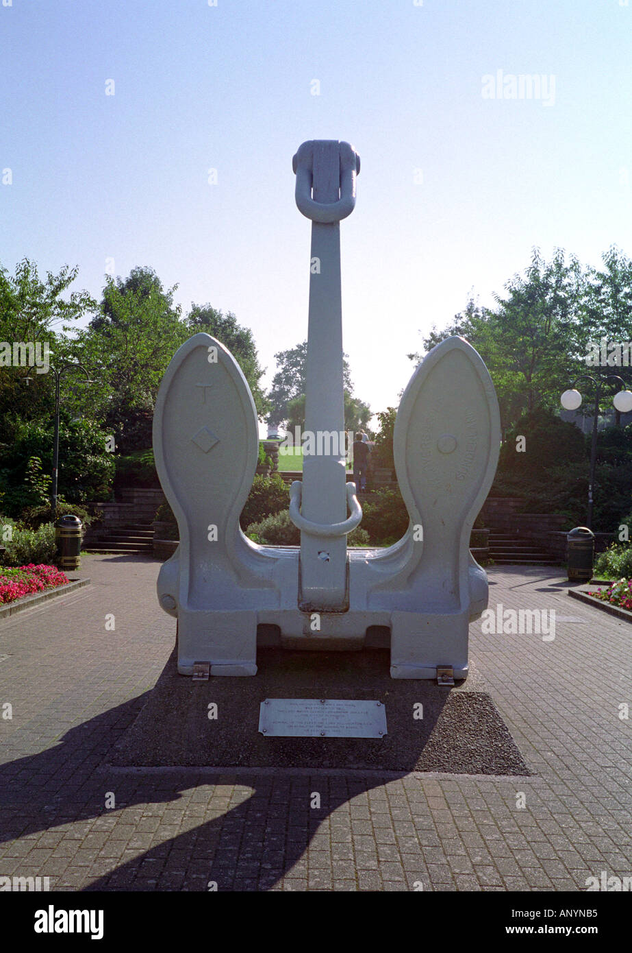 Anchor from Ark Royal, Plymouth Stock Photo - Alamy