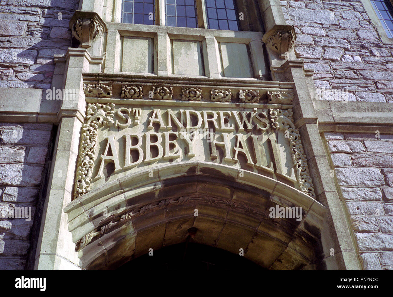 Entrance to St Andrews Abbey Hall, Plymouth Stock Photo - Alamy