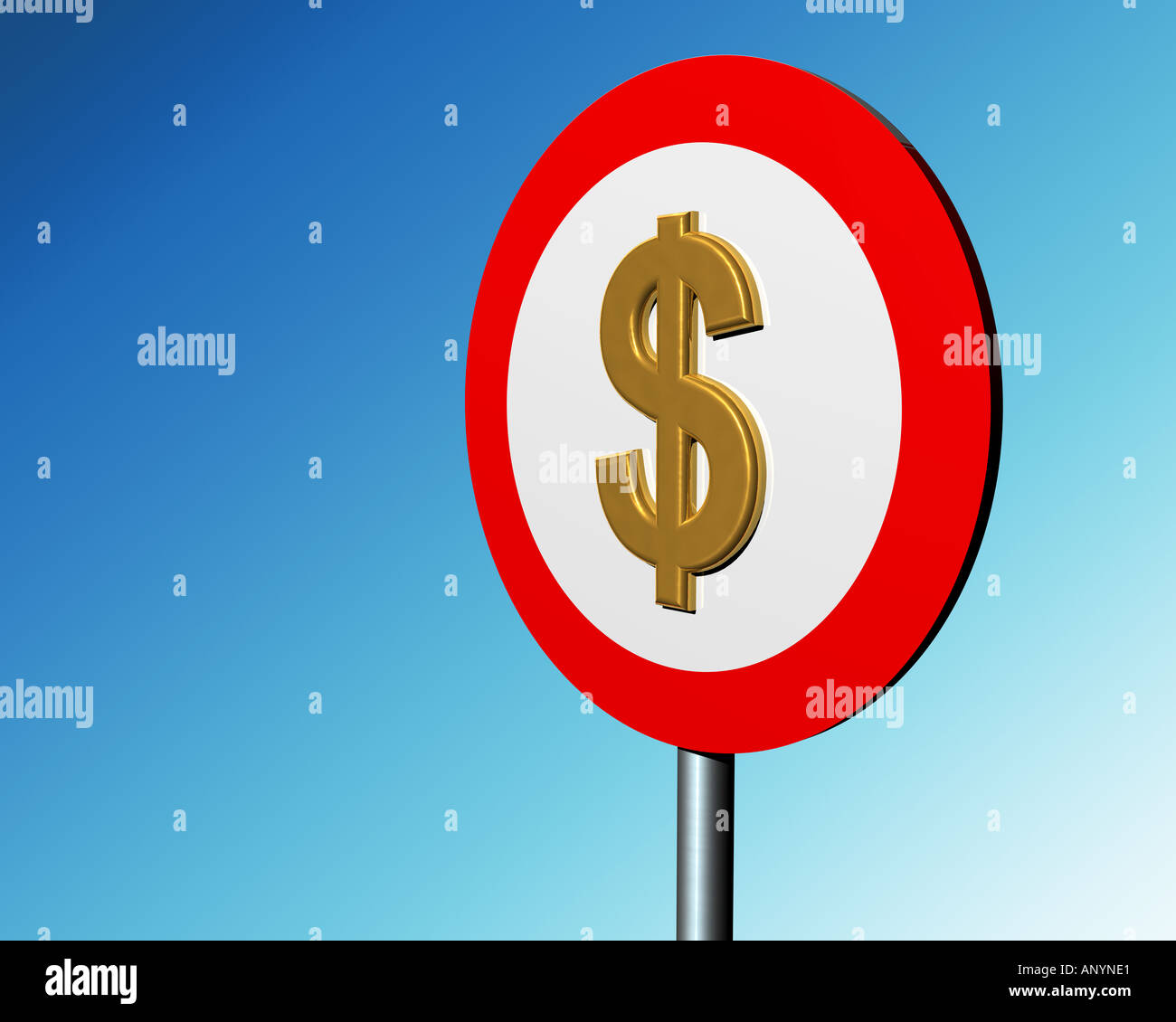 Sign with dollar signs Stock Photo - Alamy