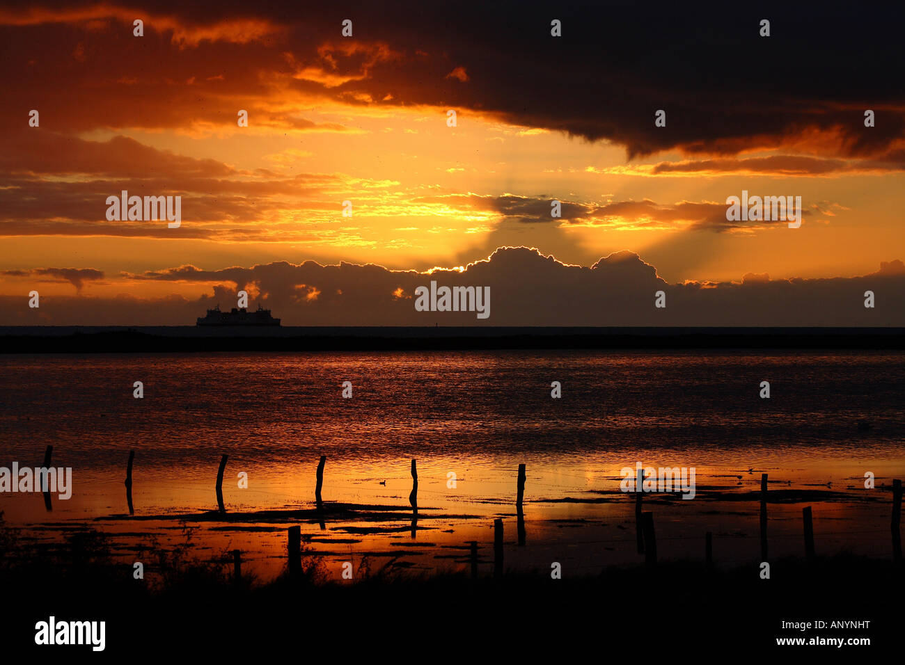 sea - sunset Stock Photo - Alamy