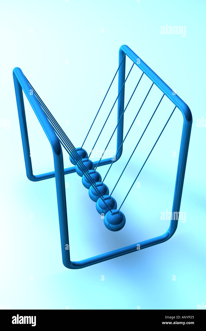 Blue 3d pendulum Stock Photo - Alamy