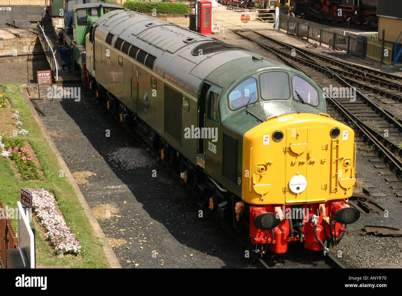 Preserved Class 40 diesel locomotive at the Nene Valley railway Stock ...