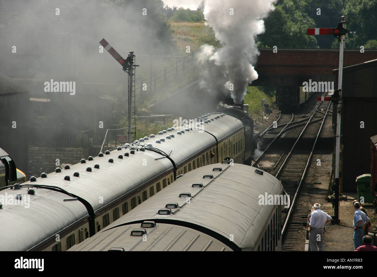 Preserved steam locomotive at the Nene Valley railway Stock Photo - Alamy
