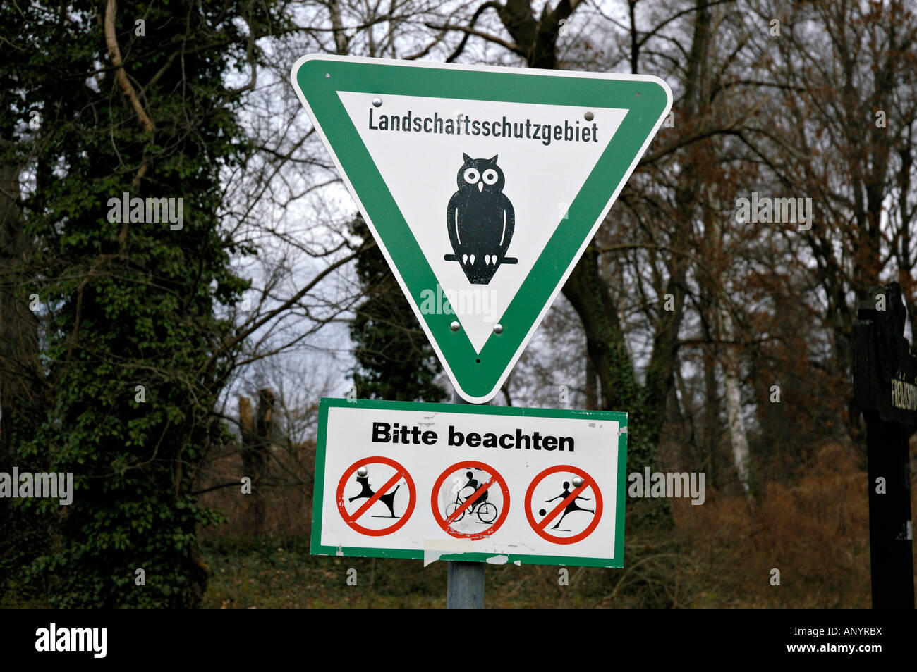 Protected Landscape sign in Berlin, Germany Stock Photo - Alamy
