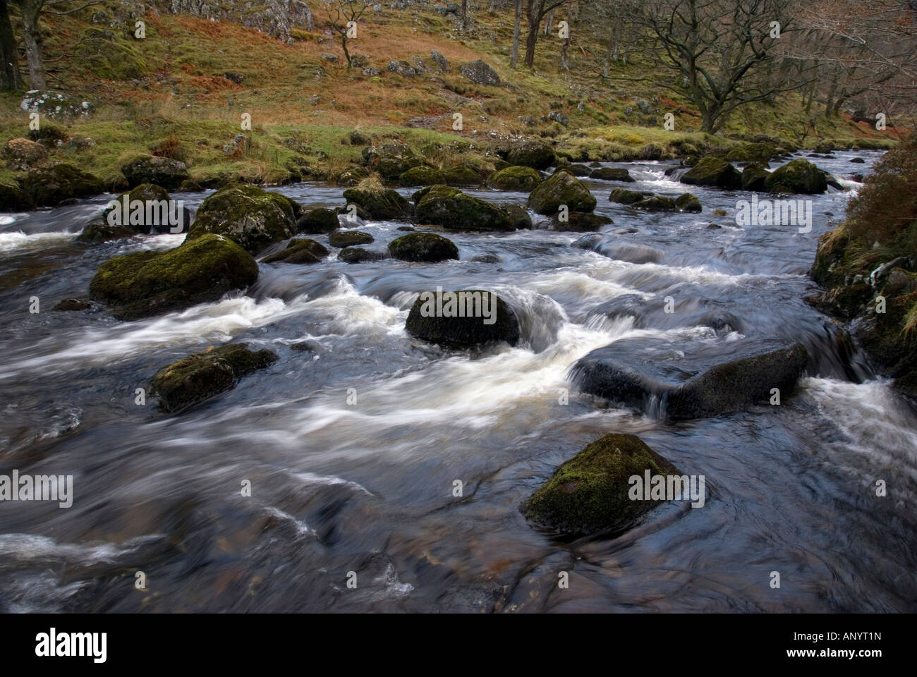 watendlath beck in the winter with autumn bracken colours cumbria Stock ...