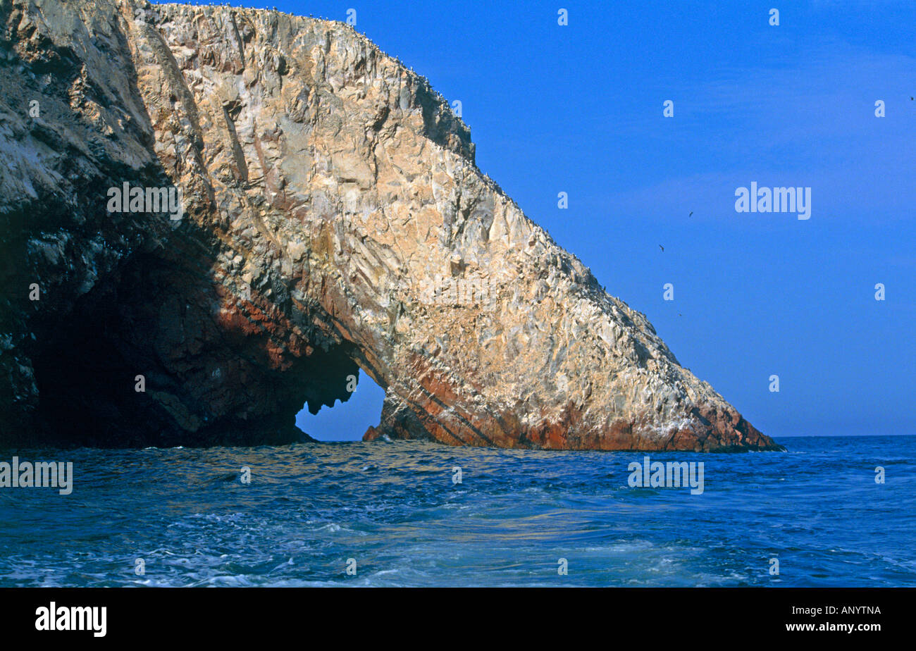 natural arch ballestas islands national reserve park of paracas near ...