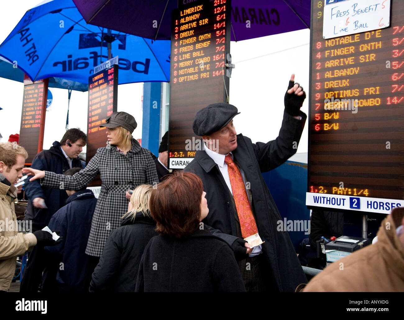 Bookmakers at Limerick Race Course, Ireland Stock Photo - Alamy