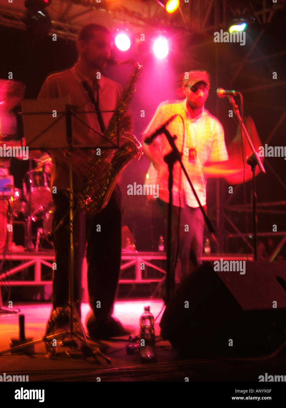 Musician playing saxophone open air hi-res stock photography and images ...