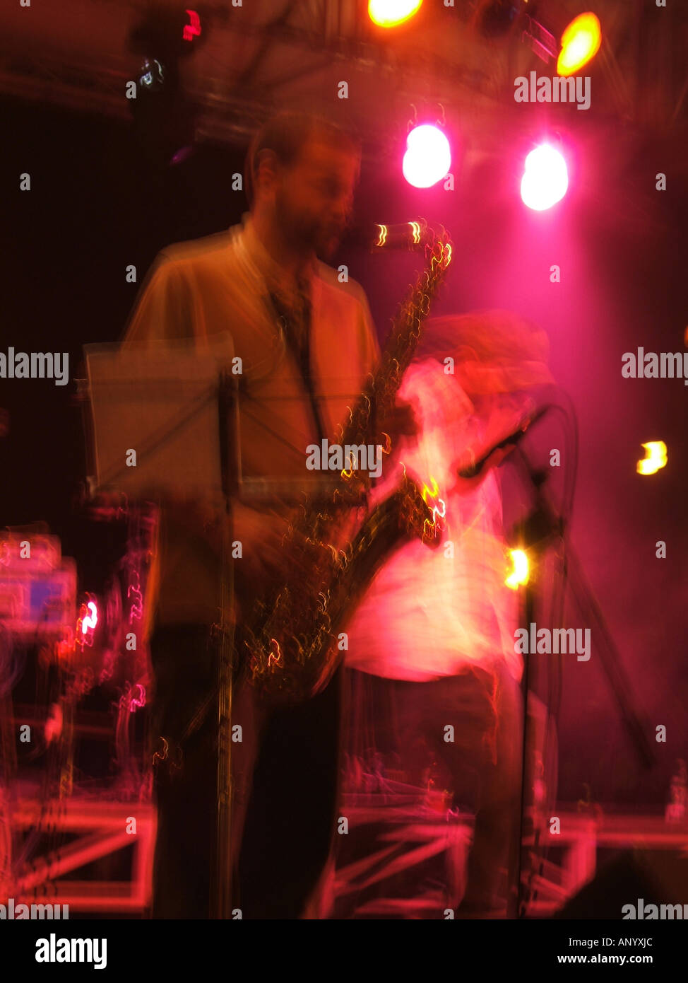 Musician playing saxophone open air hi-res stock photography and images ...