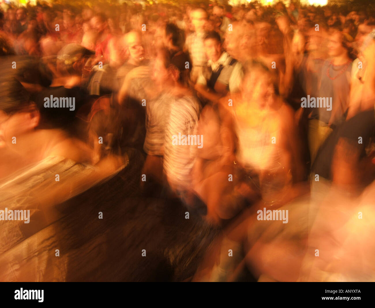 abstract scene of young crowd at music concert night Stock Photo - Alamy