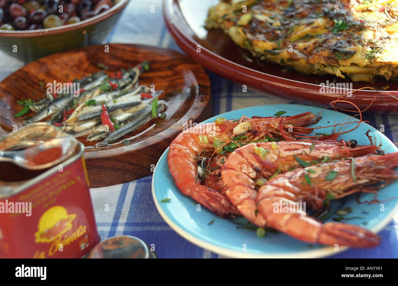 table of tapas Stock Photo - Alamy