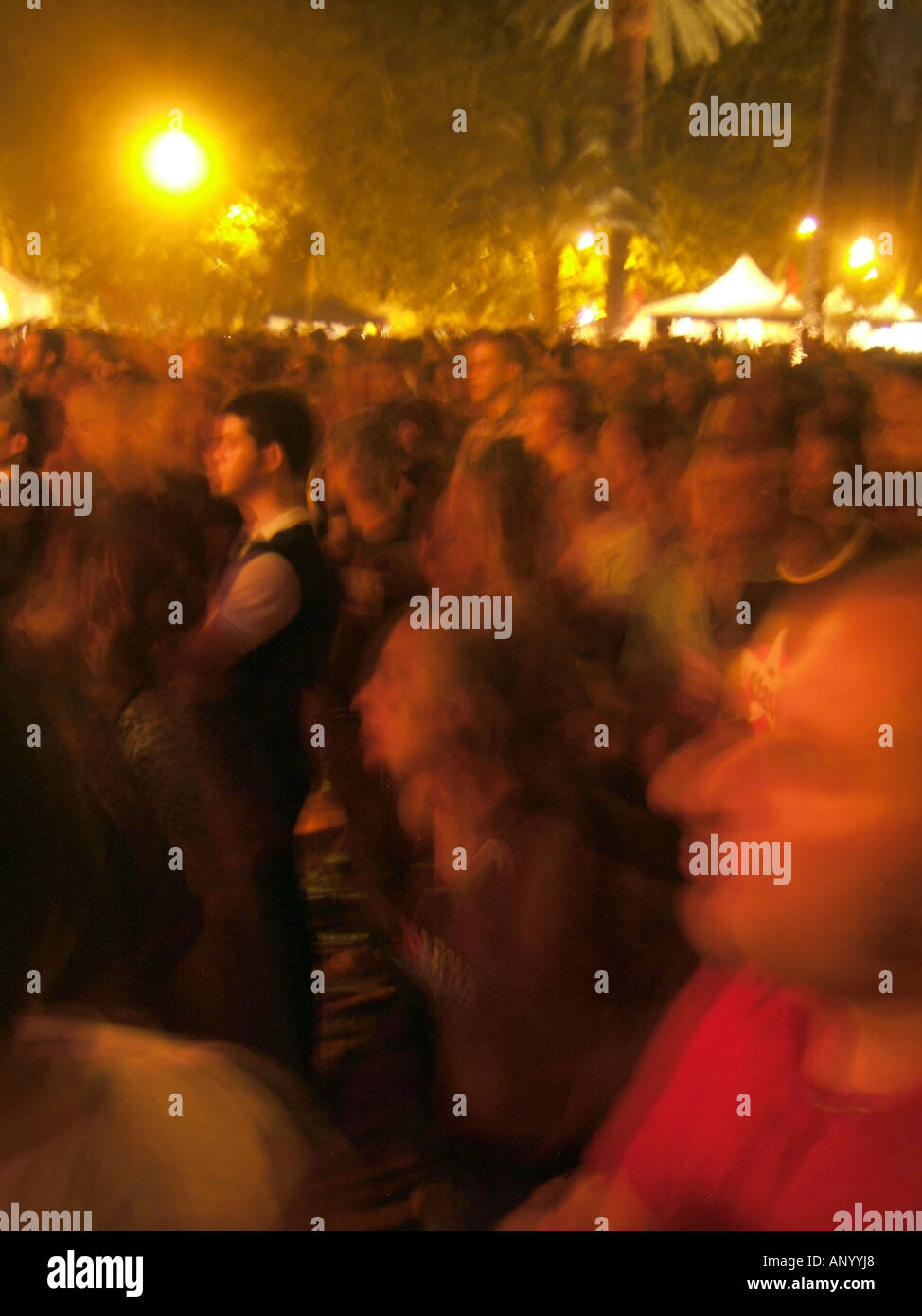 abstract scene of young crowd at music concert night Stock Photo - Alamy