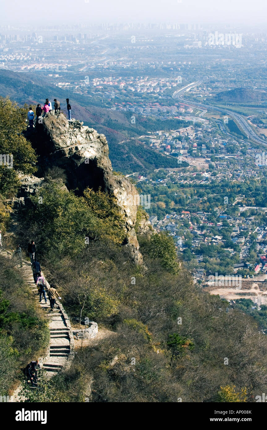 panoramic city view from Fragrant Hills Park Beijing China Stock Photo ...