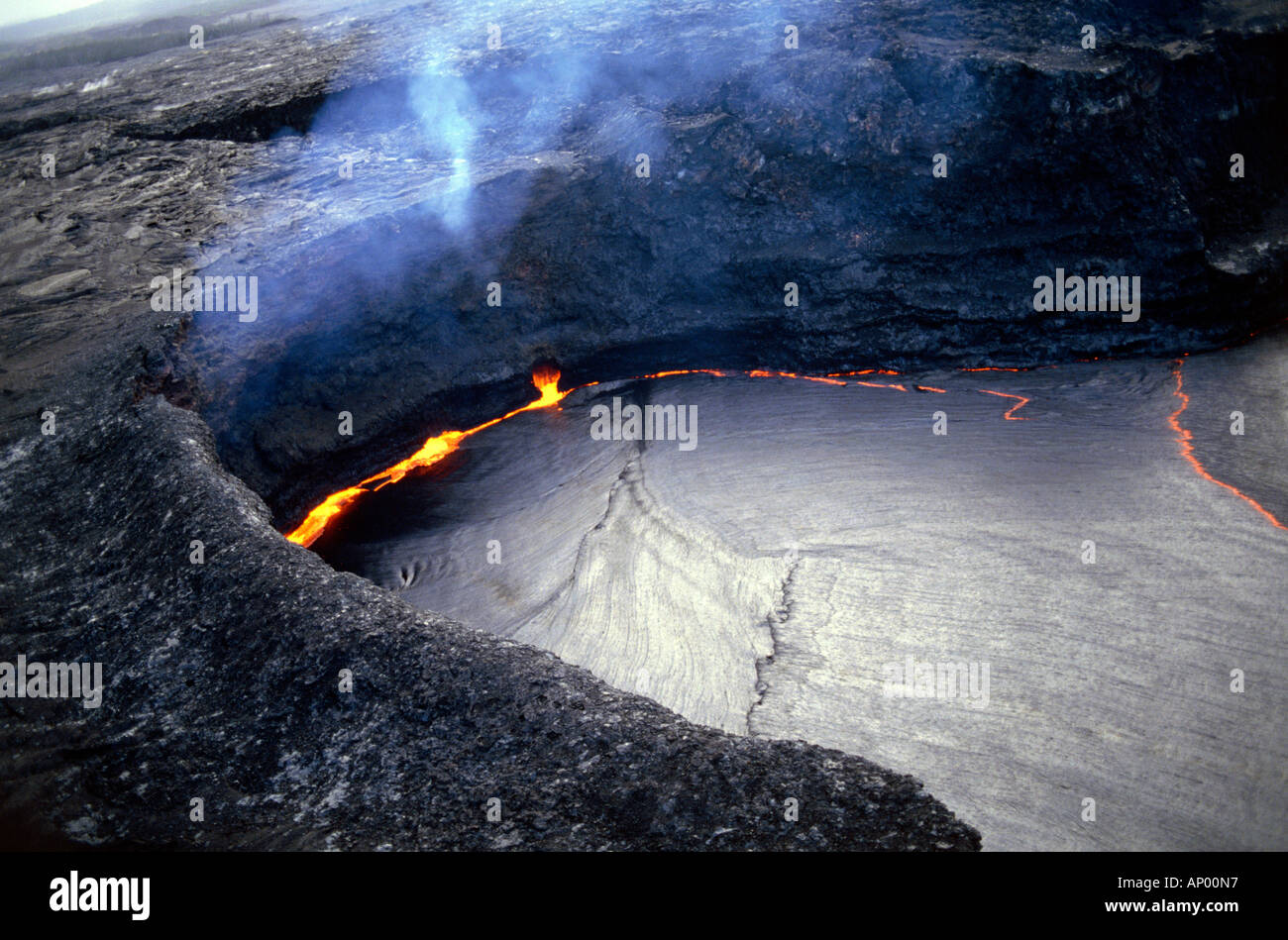 lava tube of kilauea volcano big island state of hawaii usa Stock Photo ...
