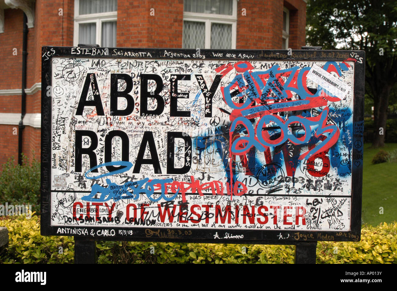 Abbey Road sign City of Westminster London England 23 05 2003 Stock ...