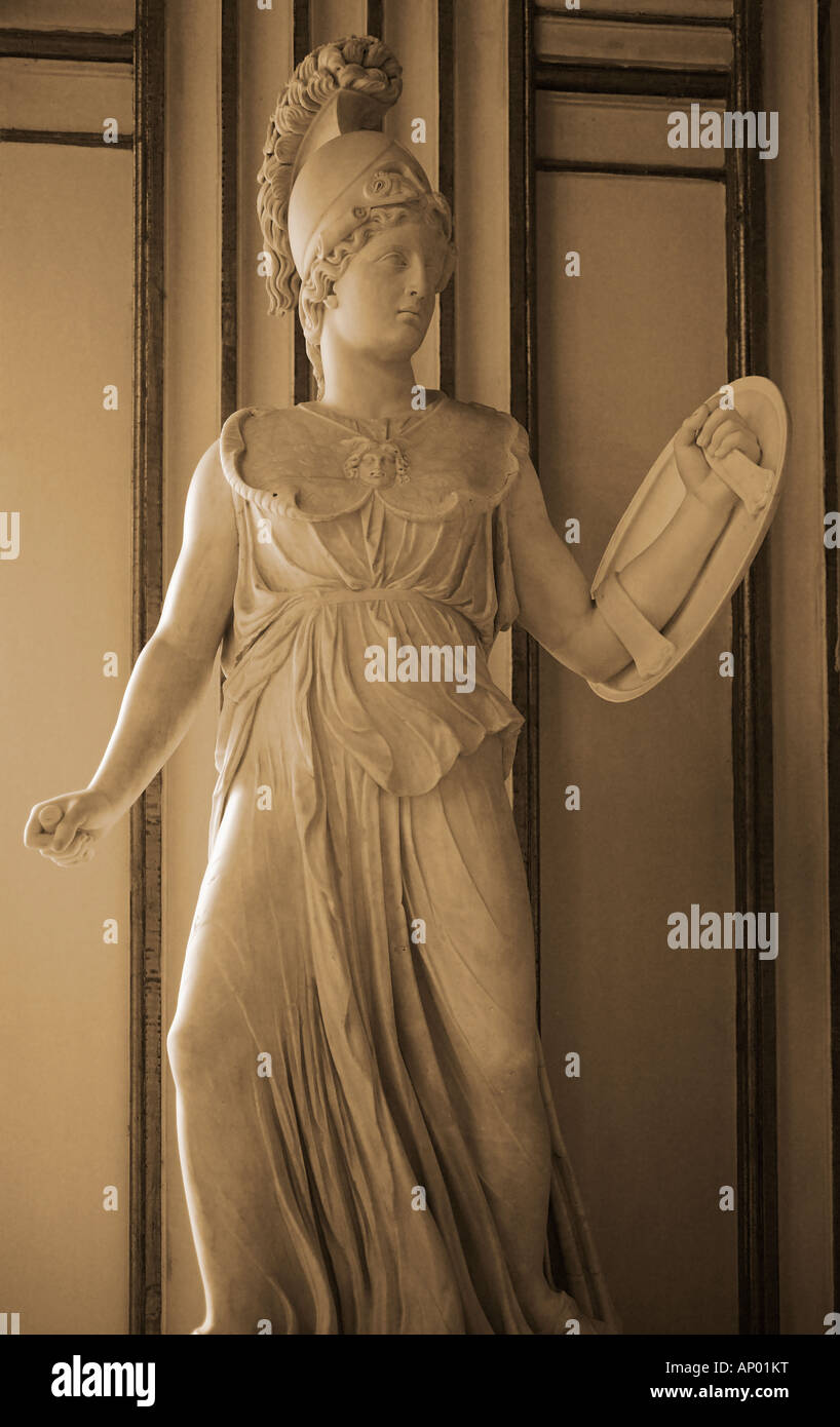 Statue of Athena Promachos, Capitoline Museum, Musei Capitolini, Rome ...