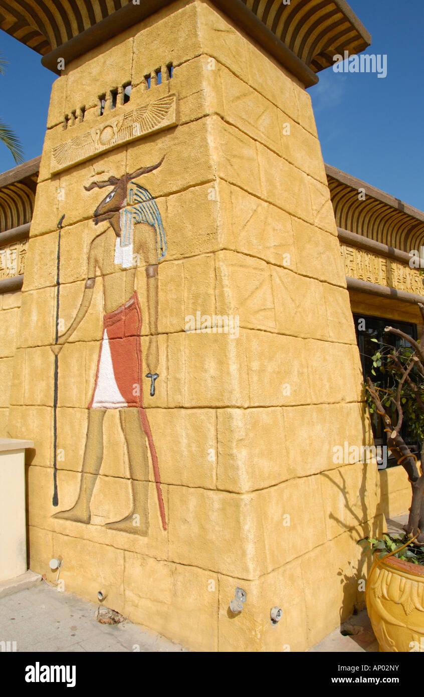 Exterior of SFINX egyptian theme bar in Protaras on the Mediterranean ...