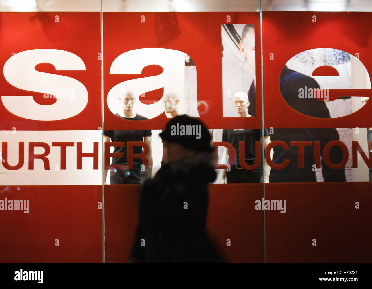Sale sign on shop window Stock Photo - Alamy
