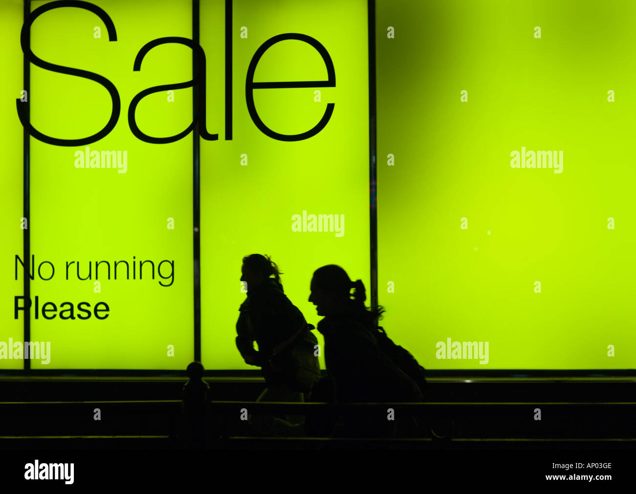 Sale sign in shop window Stock Photo - Alamy