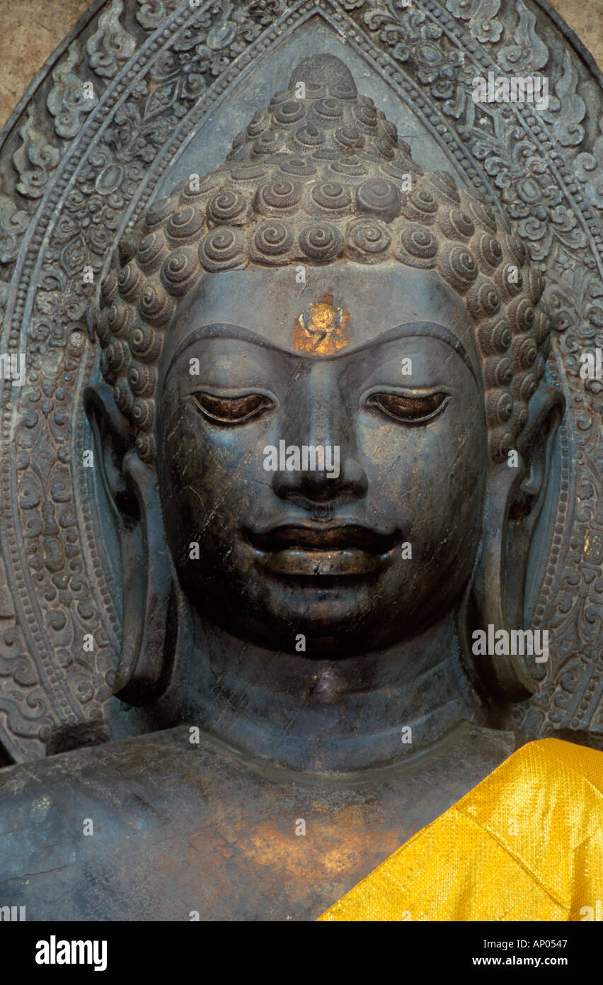 Green stone DAVARAVATI BUDDHA a masterpiece of MON BUDDHIST ART at WAT ...