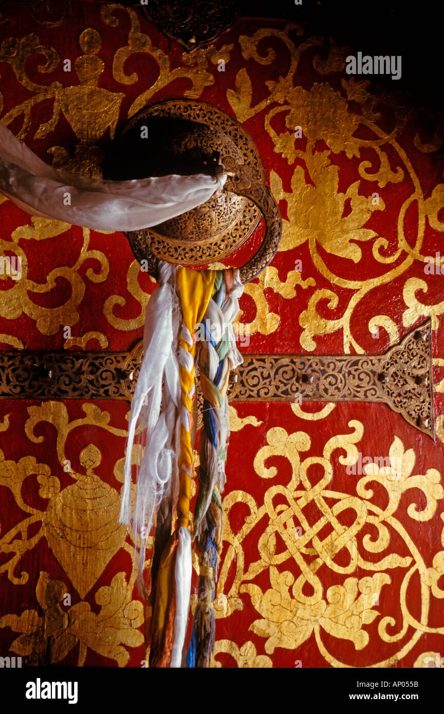 The DOORWAY of the MAIN ASSEMBLY HALL at DREPUNG MONASTERY founded in ...