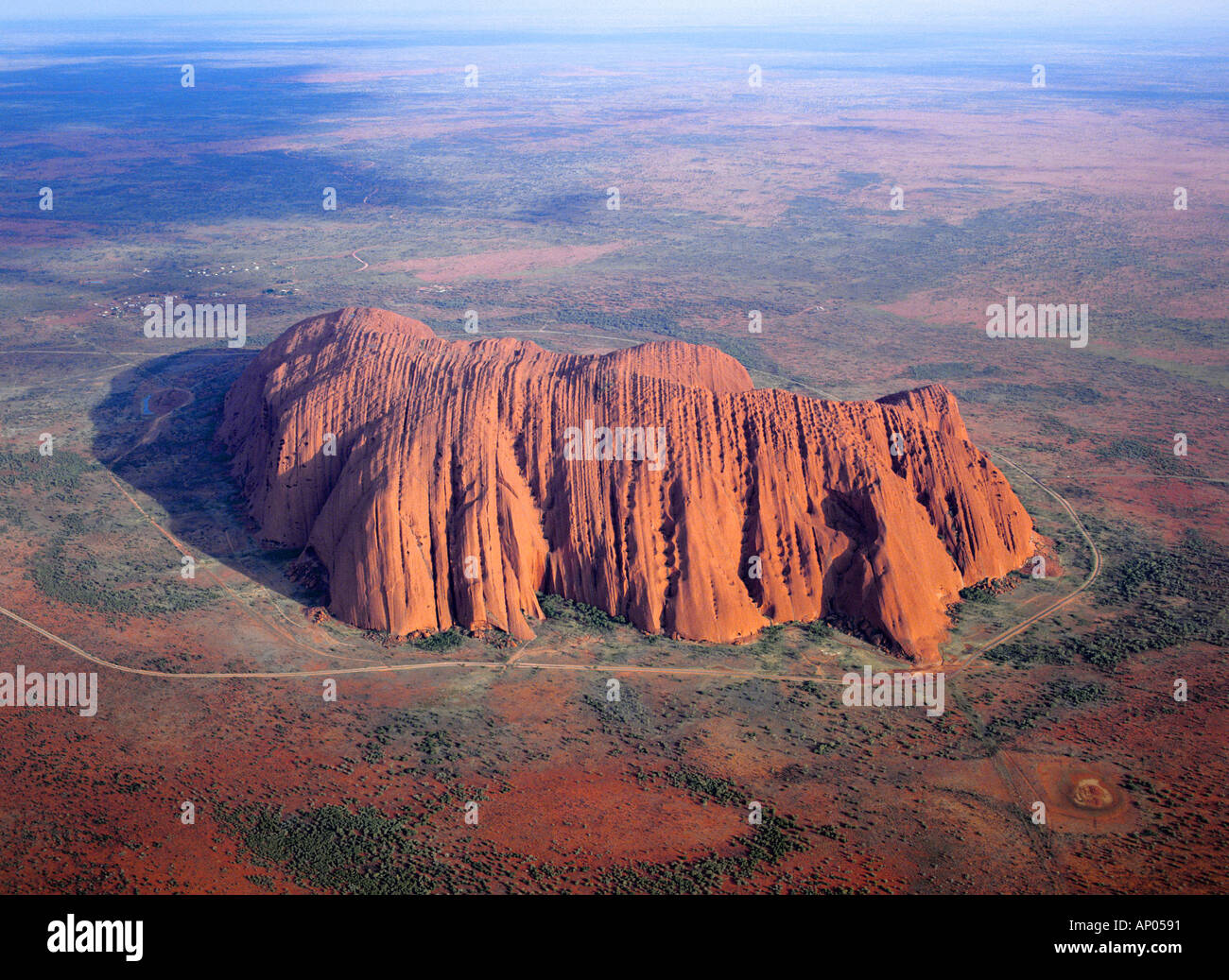 Ayers Rock aerial view Northern Territory Australia Stock Photo - Alamy