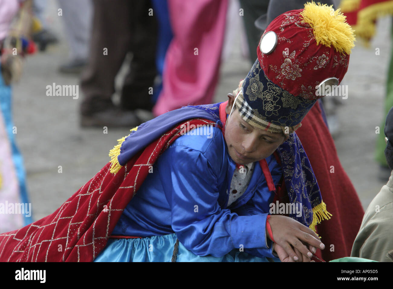 Ecuador Boy in Traditional Costume Stock Photo - Alamy