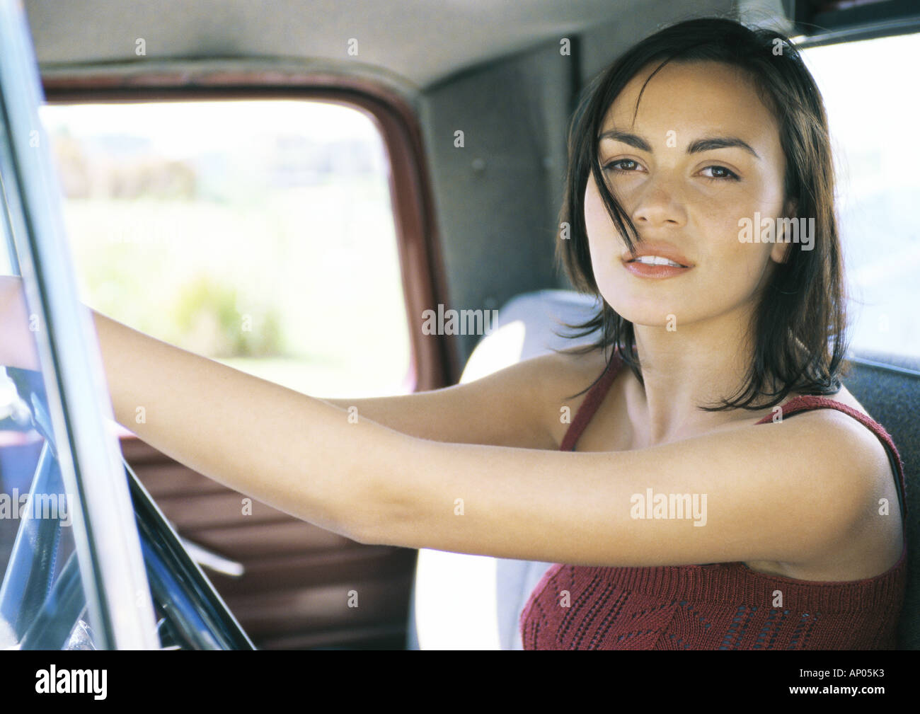 Young female driver Stock Photo - Alamy
