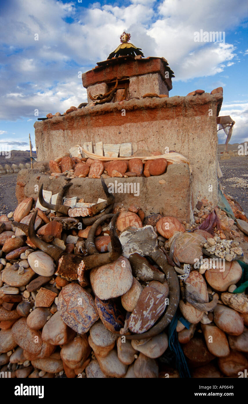 CHORTEN MANI STONES in the 11th Century city of THOLING built by ...
